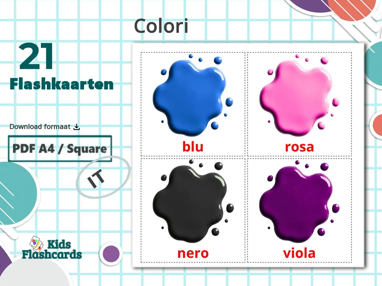 21 GRATIS Kleuren Leerkaarten voor Kinderen in 4 PDF formaten ...
