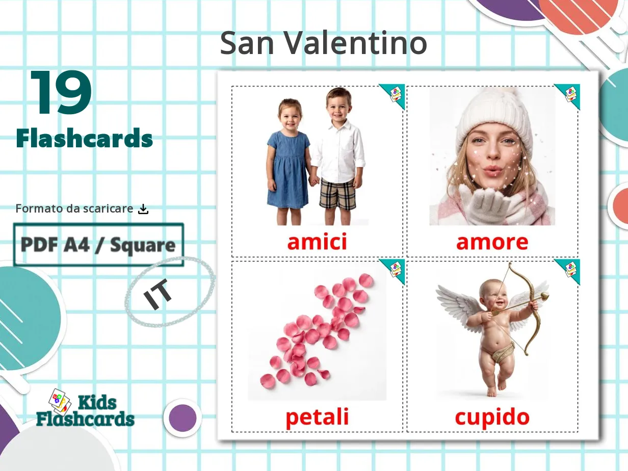 19 Flashcard GRATUITE sui San Valentino in 4 Formati PDF | Immagini in ...