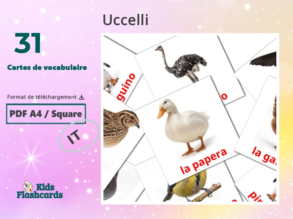 31 Cartes de vocabulaire Oiseaux GRATUITES à imprimer | PDF ...