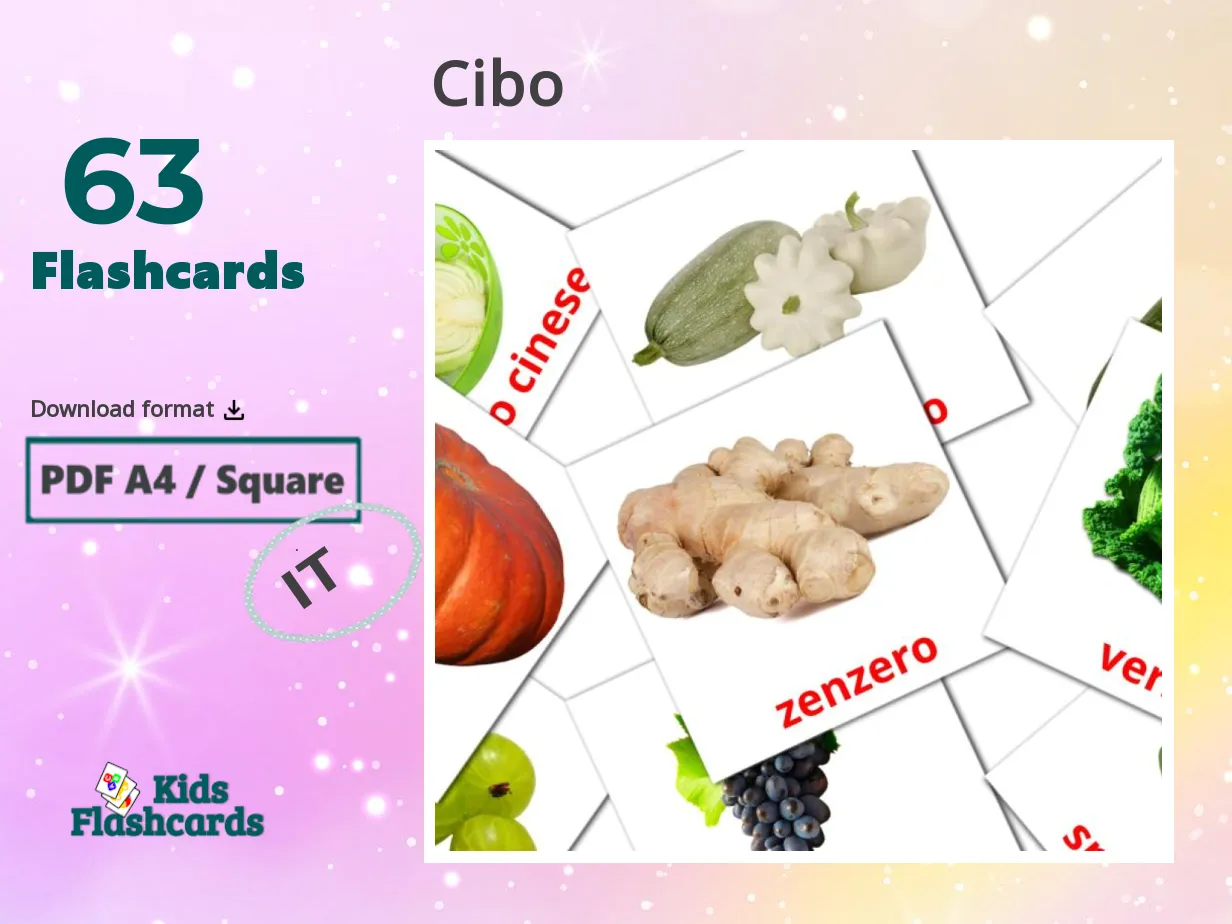 63 FREE Italian Food Flashcards | PDF