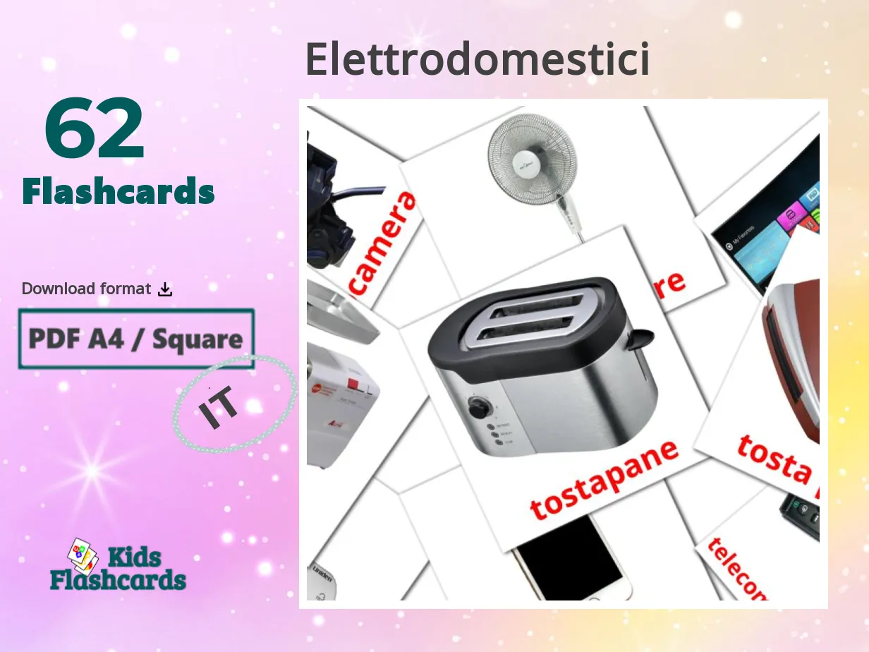 62 FREE Italian Household Appliances Flashcards | PDF