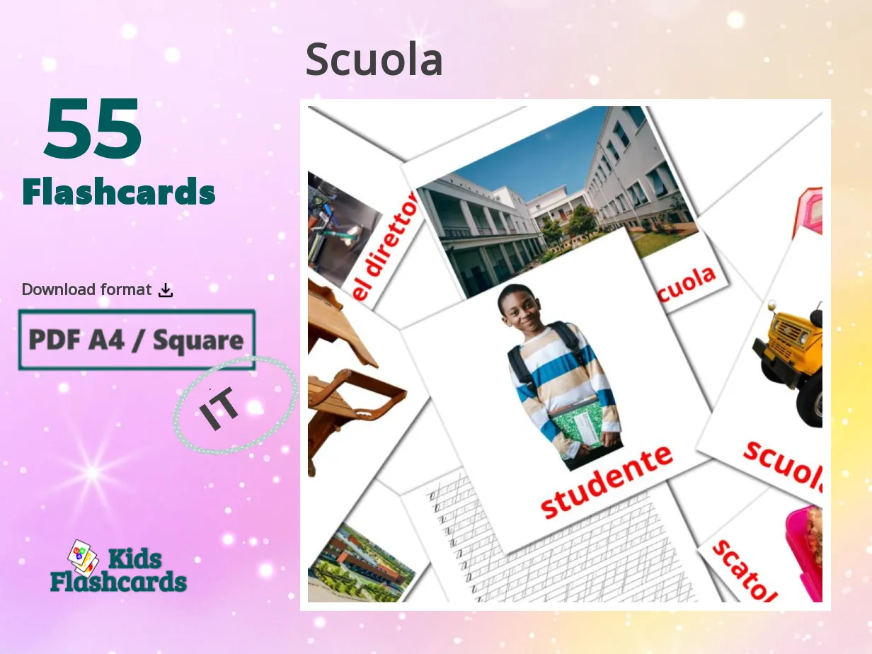 55 FREE Italian School Flashcards | PDF