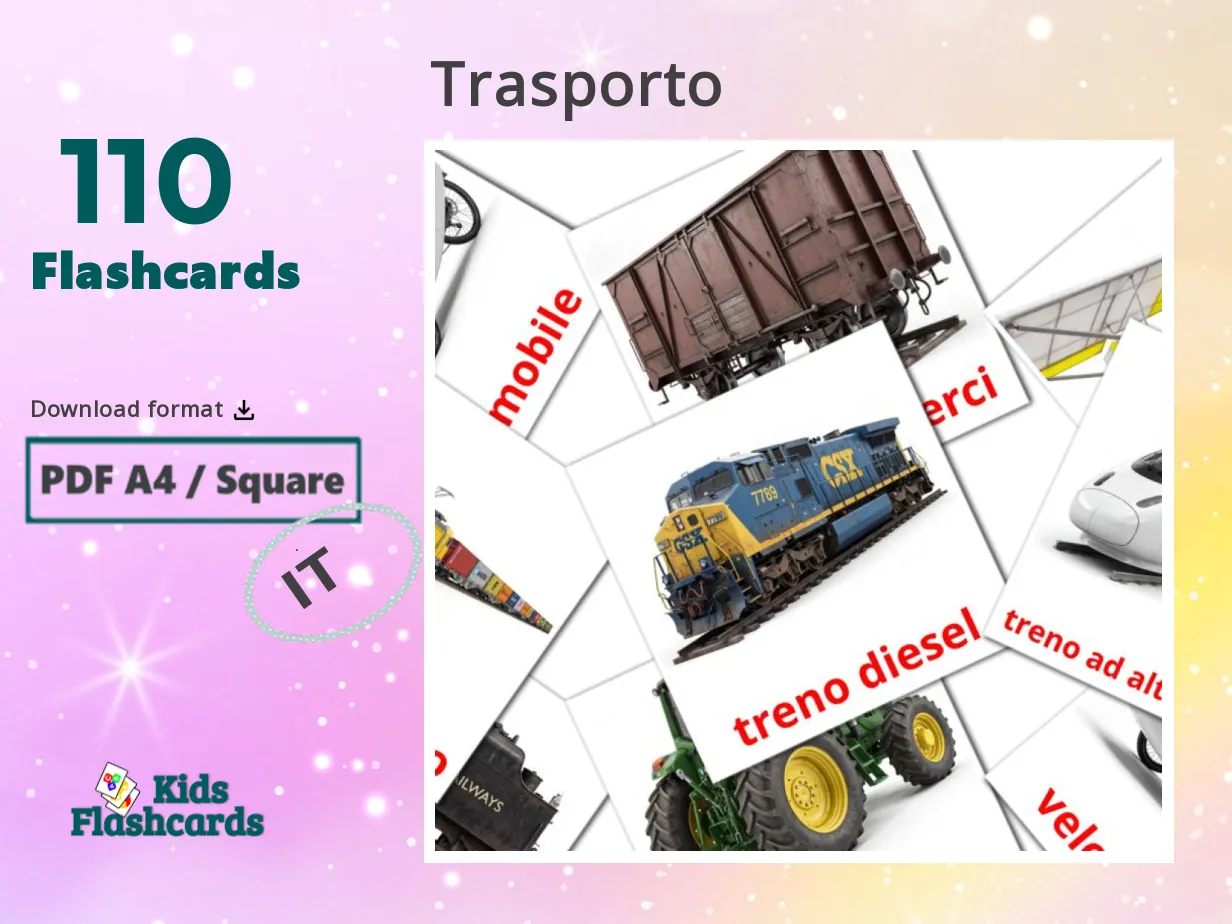 110 FREE Italian Transport Flashcards | PDF