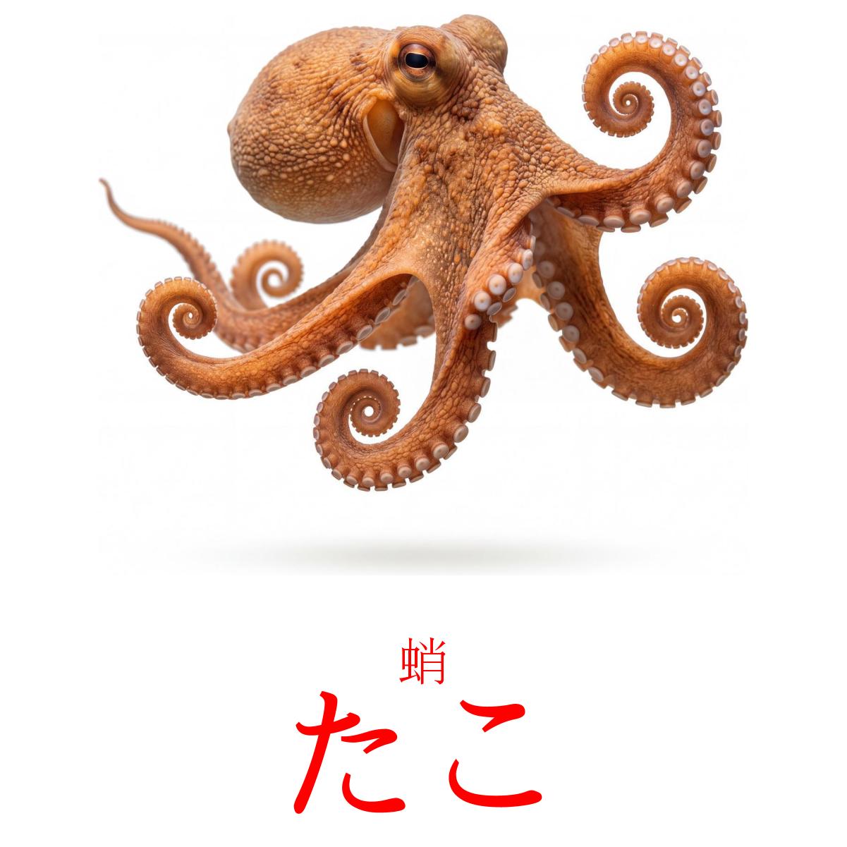 30 Printable Sea animals Flashcards in Japanese (Free PDF)