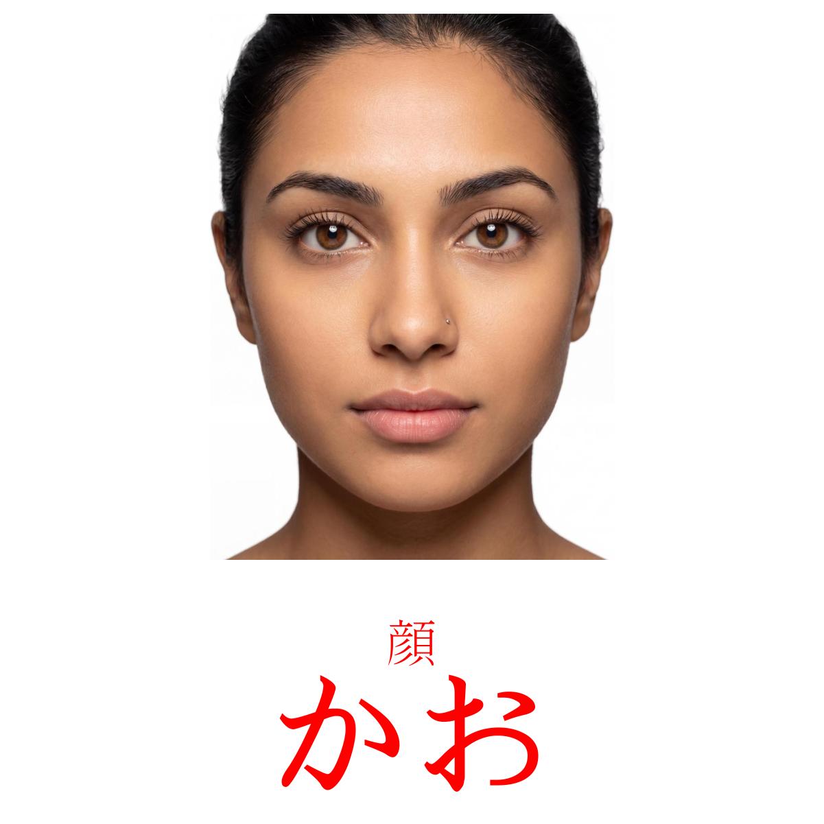 20 Printable Face Flashcards in Japanese (Free PDF)