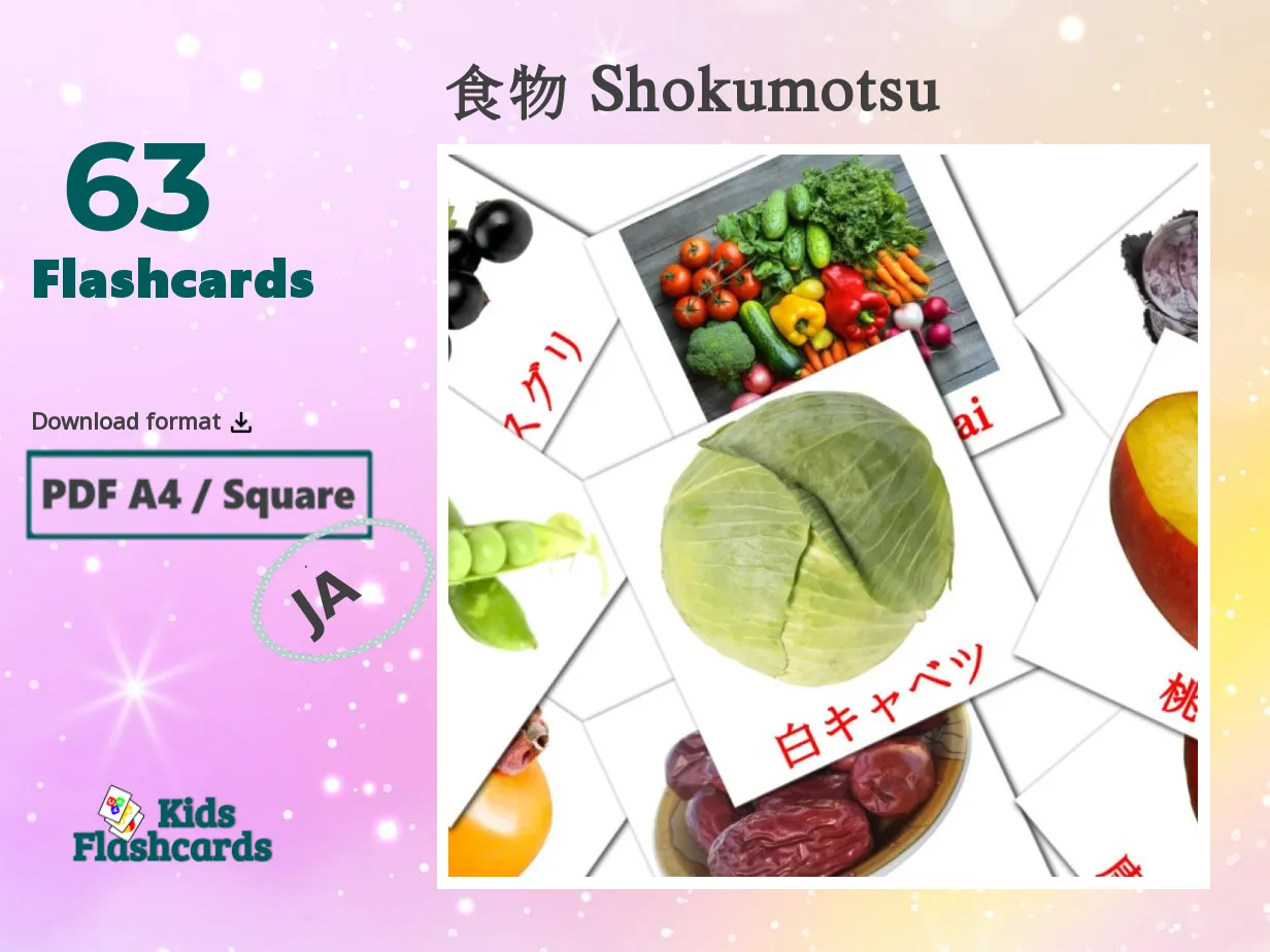 63 FREE Japanese Food Flashcards | PDF