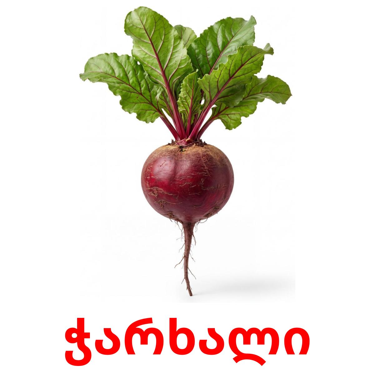 29 FREE Vegetables Flashcards | PDF | Georgian Words