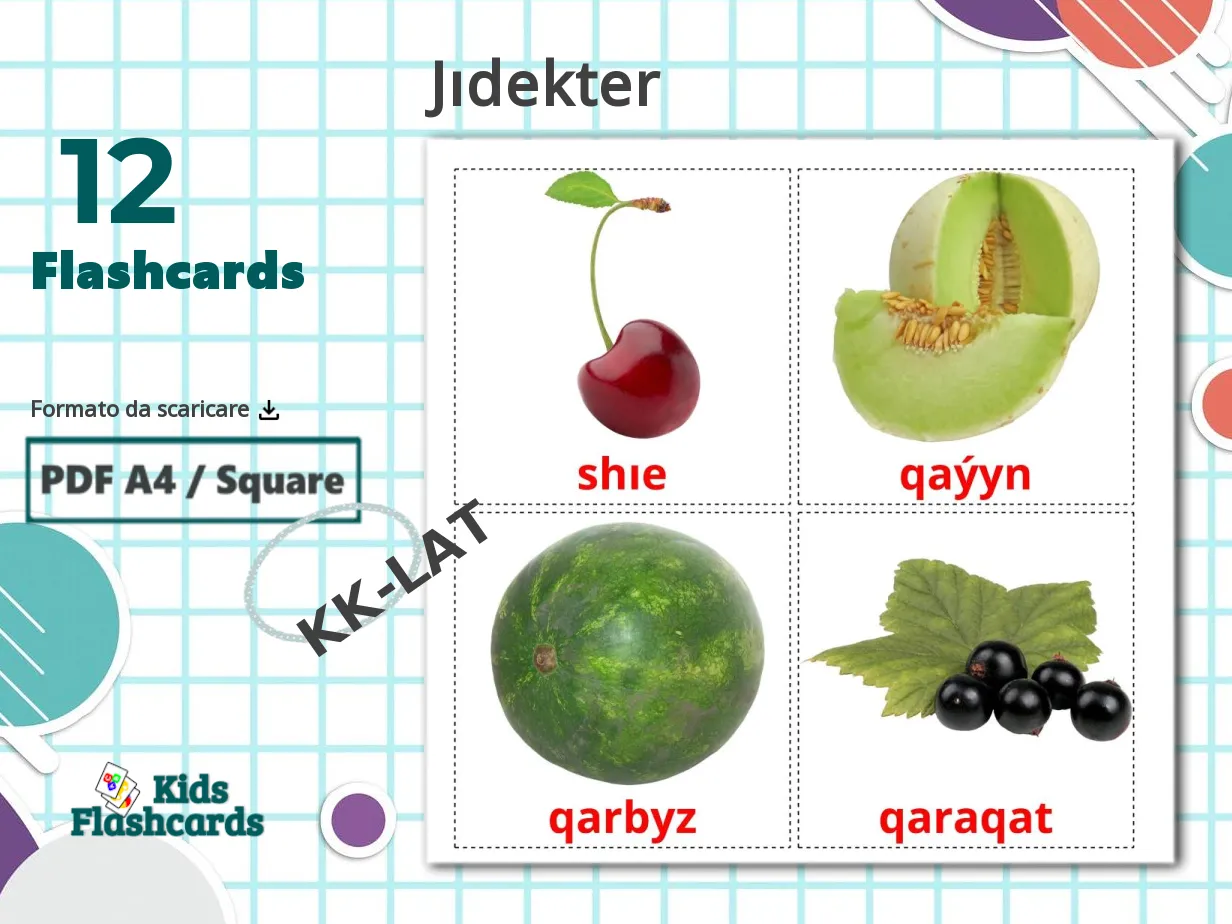 12 Flashcard GRATUITE sui Frutti di bosco in 4 Formati PDF | Immagini ...