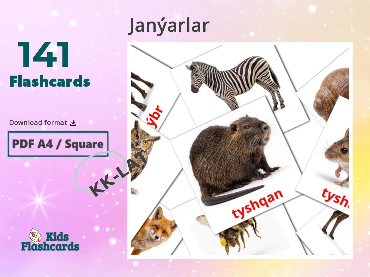 141 FREE Kazakh(latin) Animals Flashcards | PDF