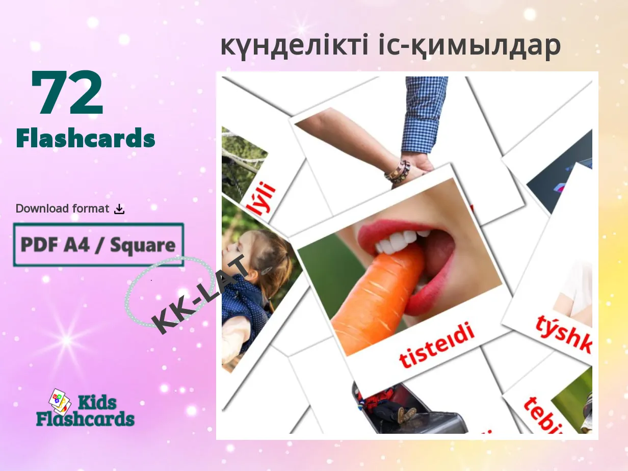 72 FREE Kazakh(latin) Verbs Flashcards | PDF