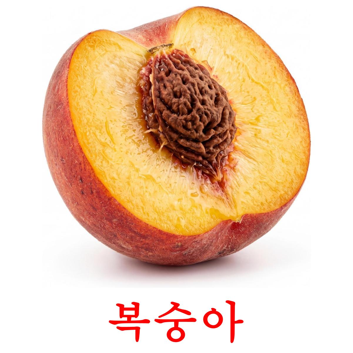 21 Printable Fruits Flashcards in Korean (Free PDF)