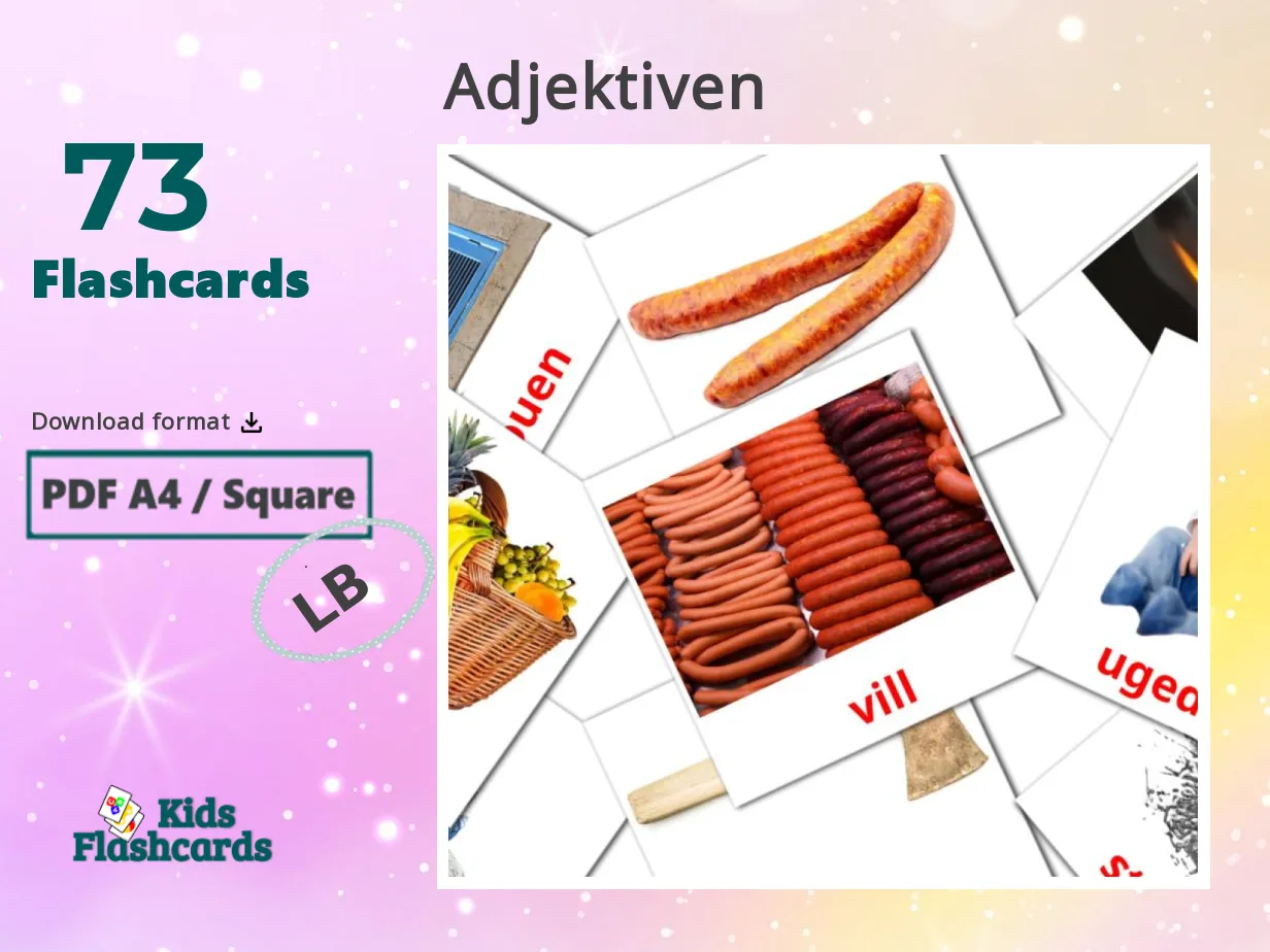 73 FREE Luxembourgish Adjectives Flashcards | PDF