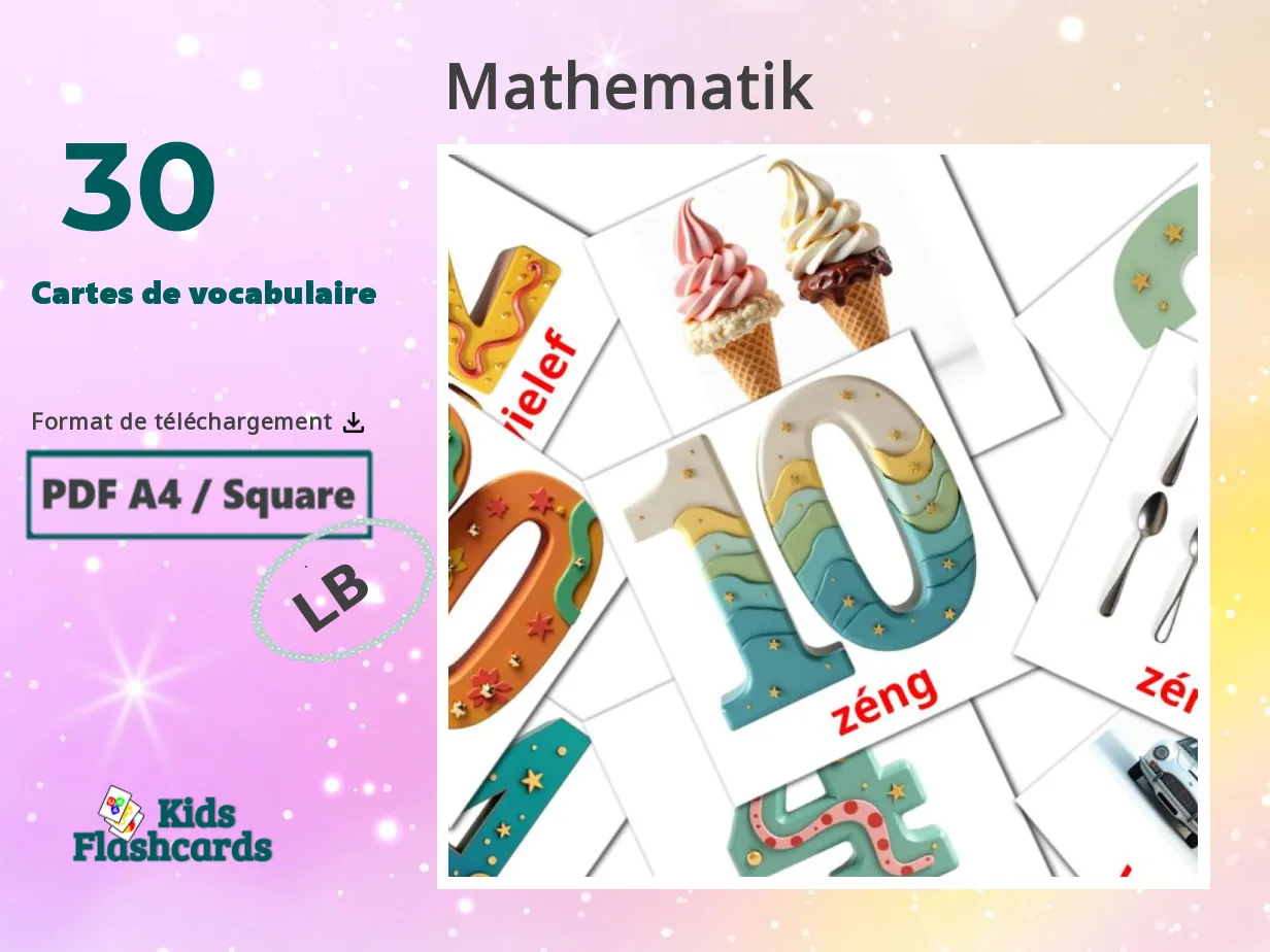 30 Cartes de vocabulaire Math GRATUITES à imprimer | PDF | Vocabulaire ...