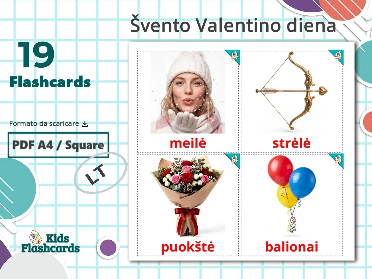19 Flashcard GRATUITE sui San Valentino in 4 Formati PDF | Immagini in ...