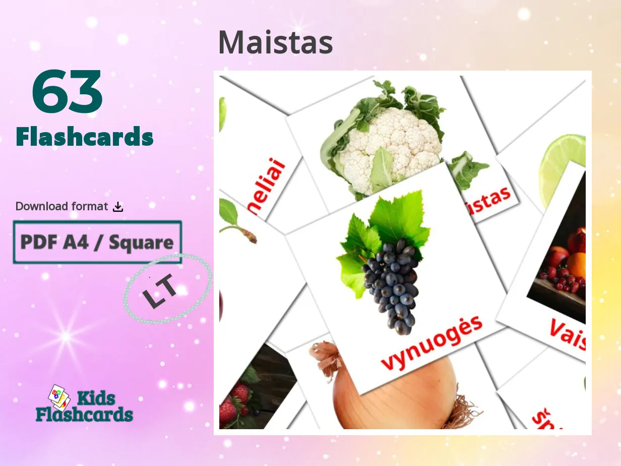 63 FREE Lithuanian Food Flashcards | PDF