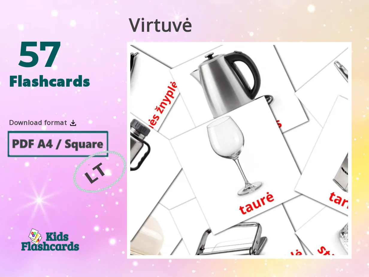 57 FREE Lithuanian Kitchen Flashcards | PDF