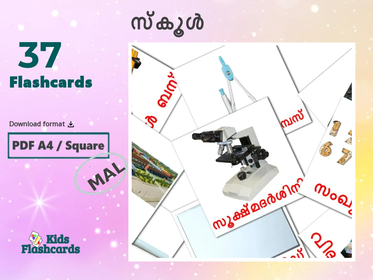 37 FREE Malayalam School Flashcards | PDF