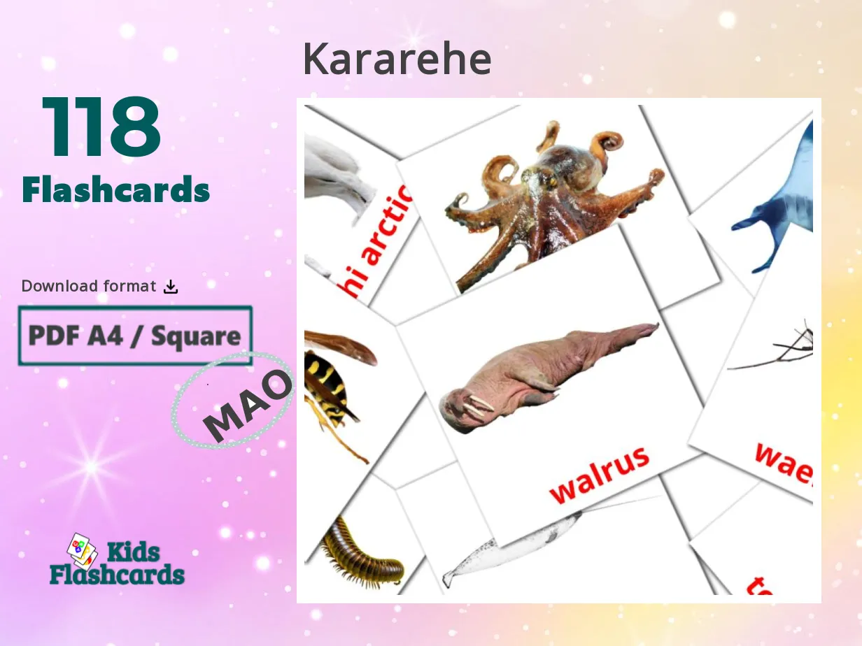 118 FREE Maori Animals Flashcards | PDF
