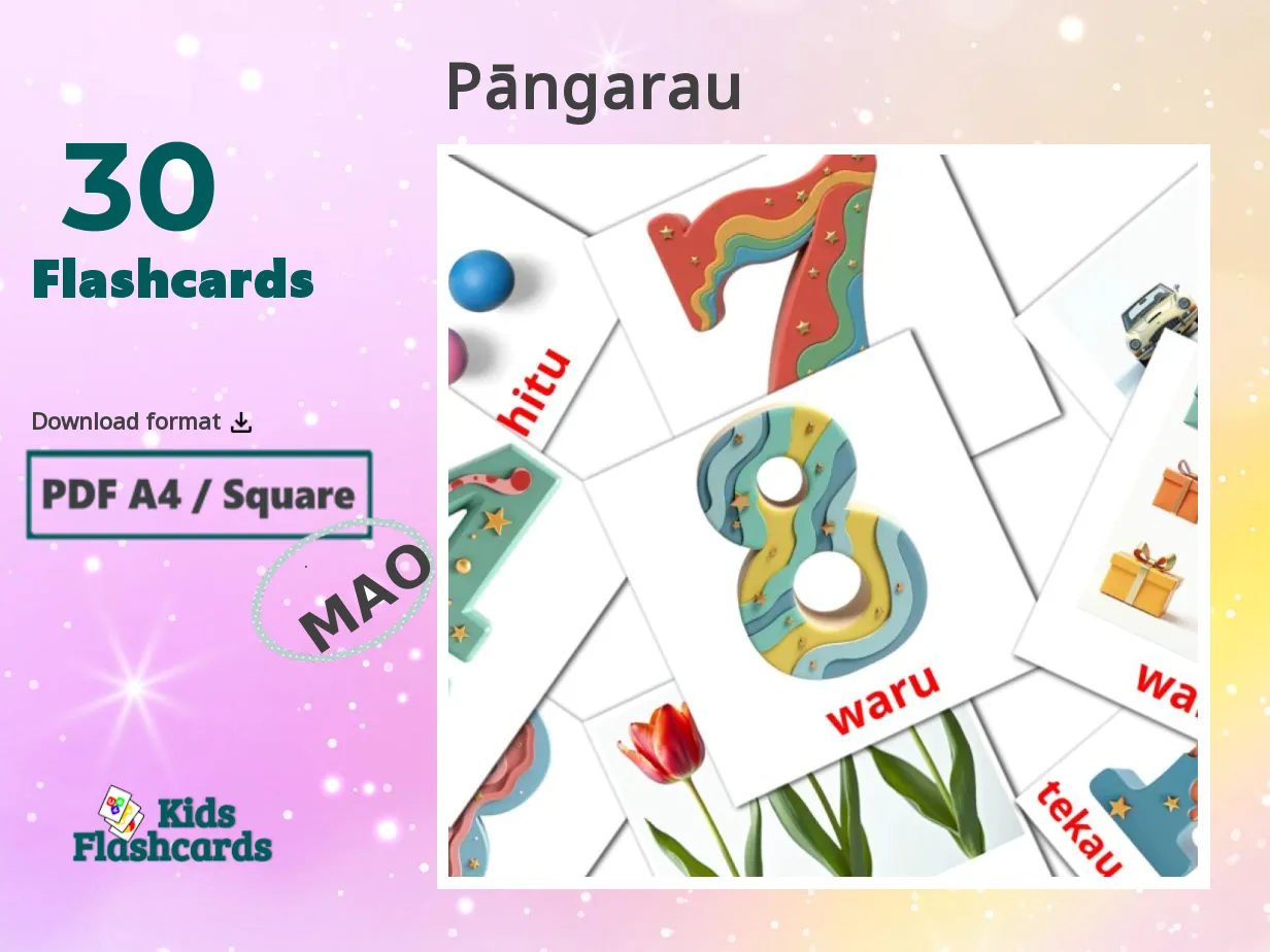 30 FREE Maori Math Flashcards | PDF