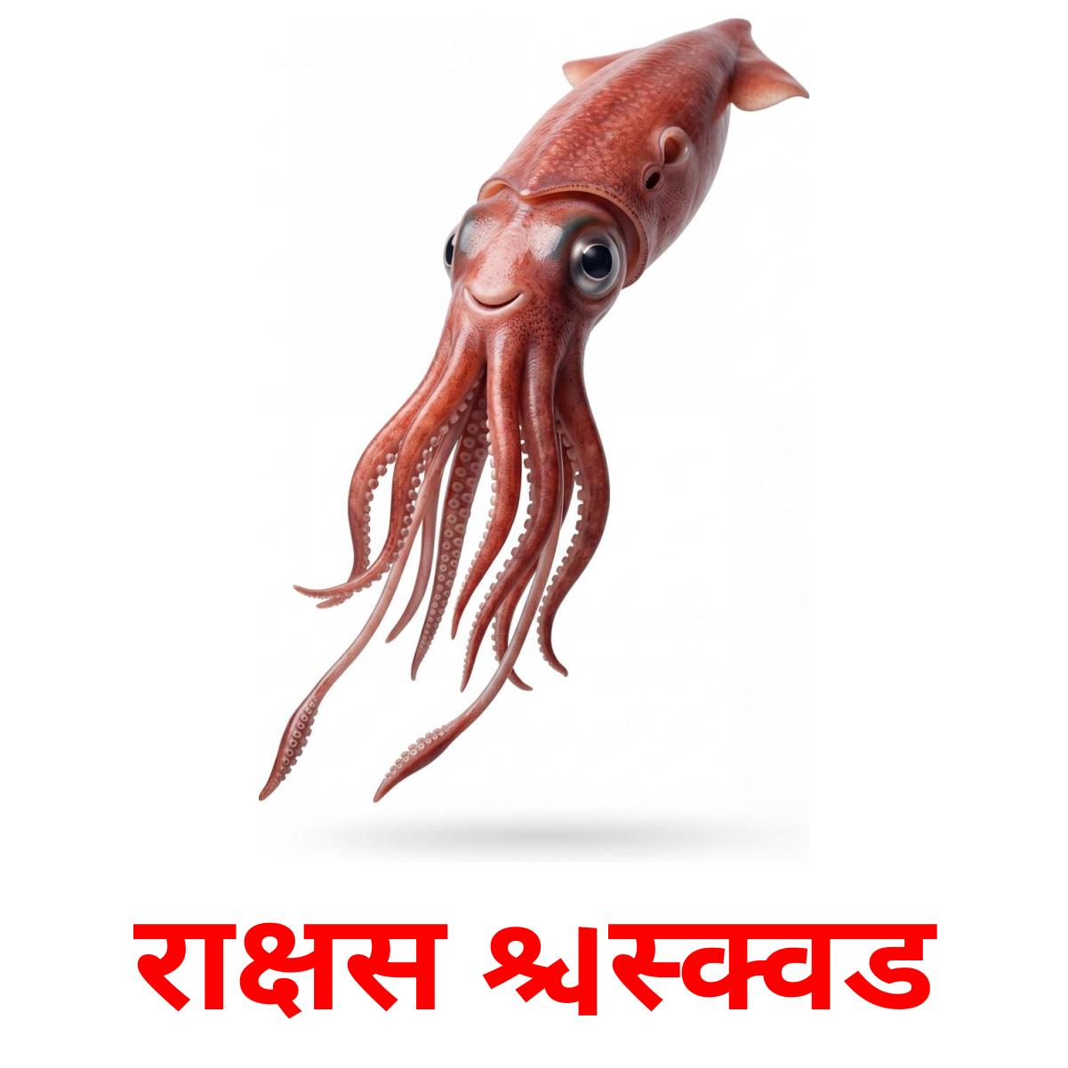 30 Printable Sea animals Flashcards in Marathi (Free PDF)