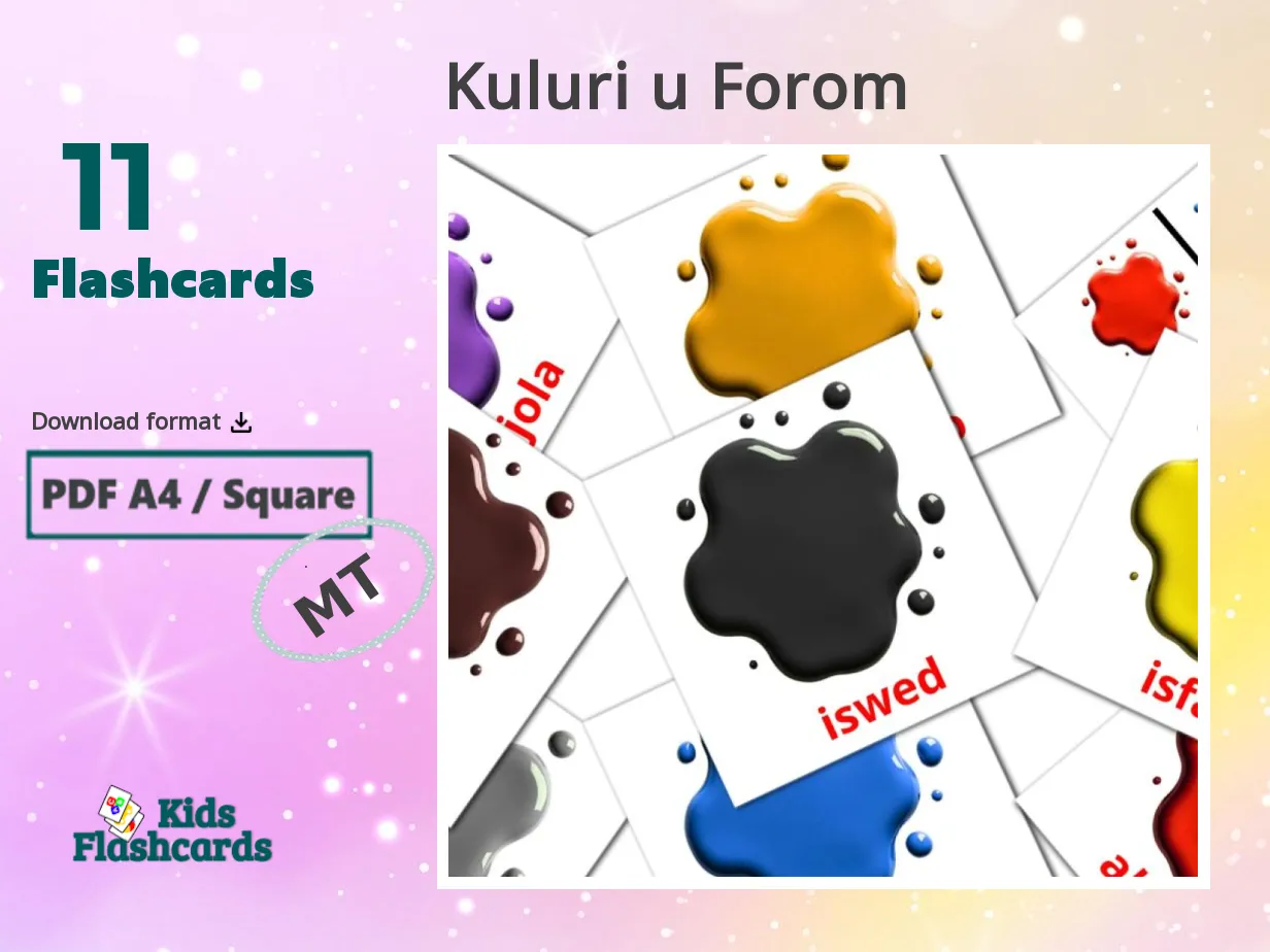 11 FREE Maltese Colors and shapes Flashcards | PDF