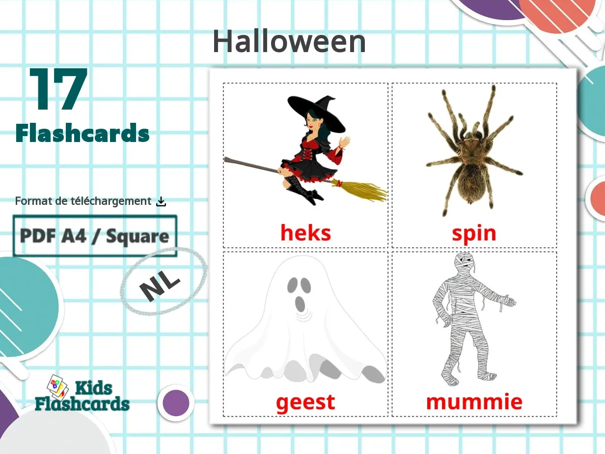 17 Cartes de Vocabulaire pour Enfants GRATUITES Halloween à Imprimer en ...