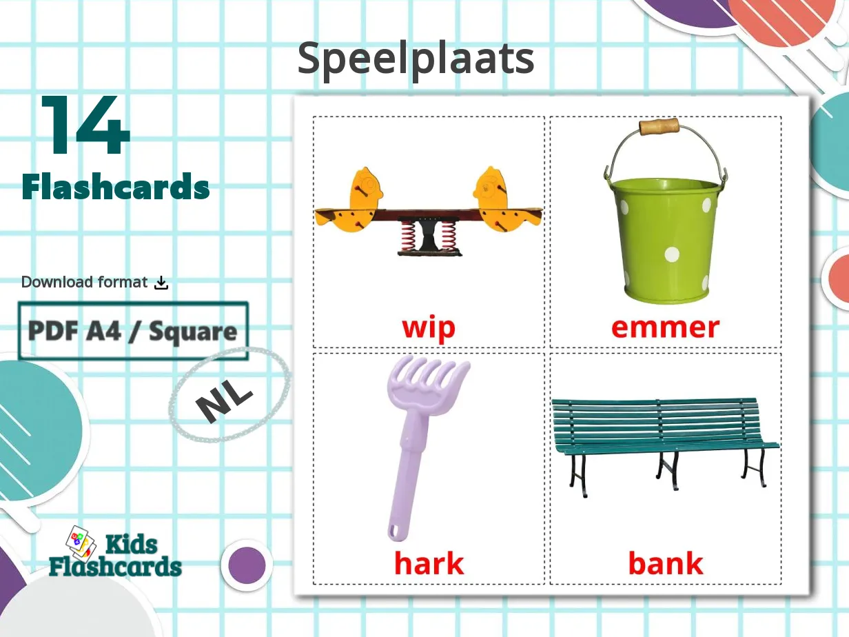 14 Printable Playground Flashcards in Dutch (Free PDF)