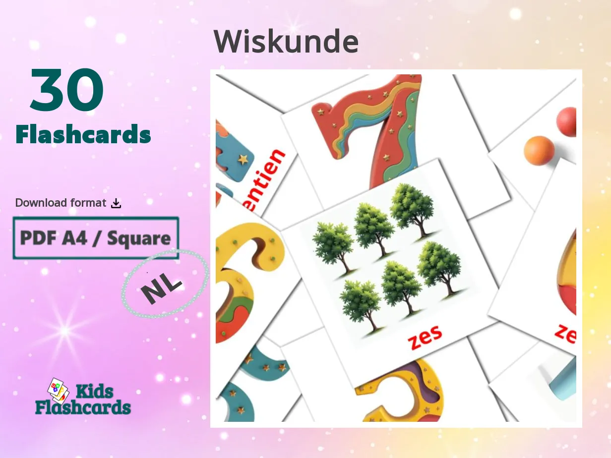 30 FREE Dutch Math Flashcards | PDF