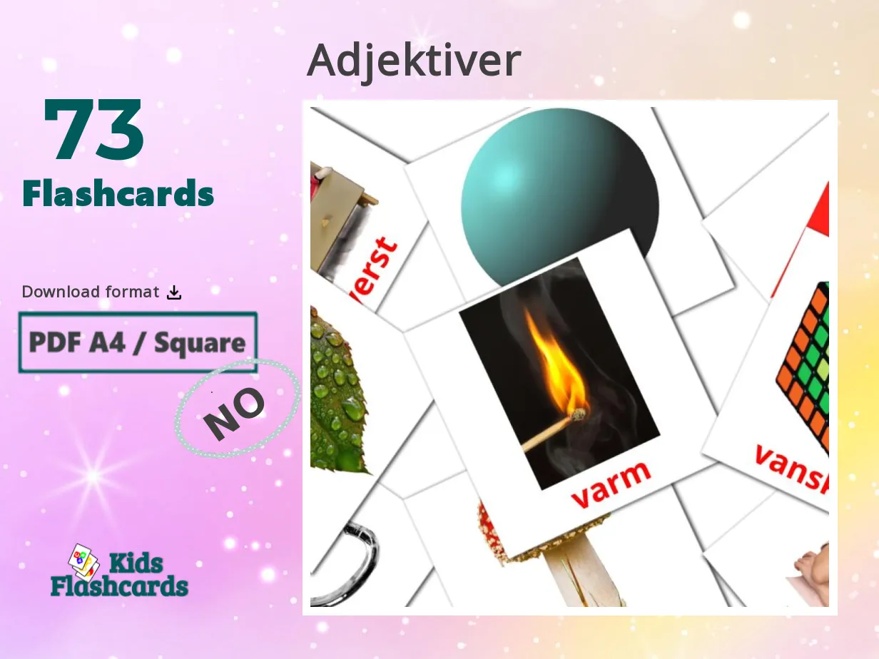 73 FREE Norwegian Adjectives Flashcards | PDF