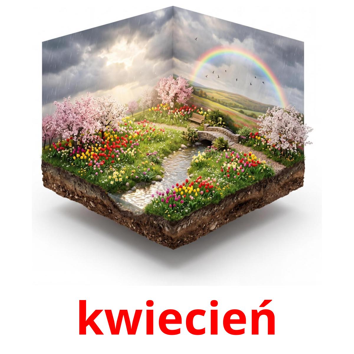 13 Monate des Jahres Bildkarten in PDF | Polnisch Bilder