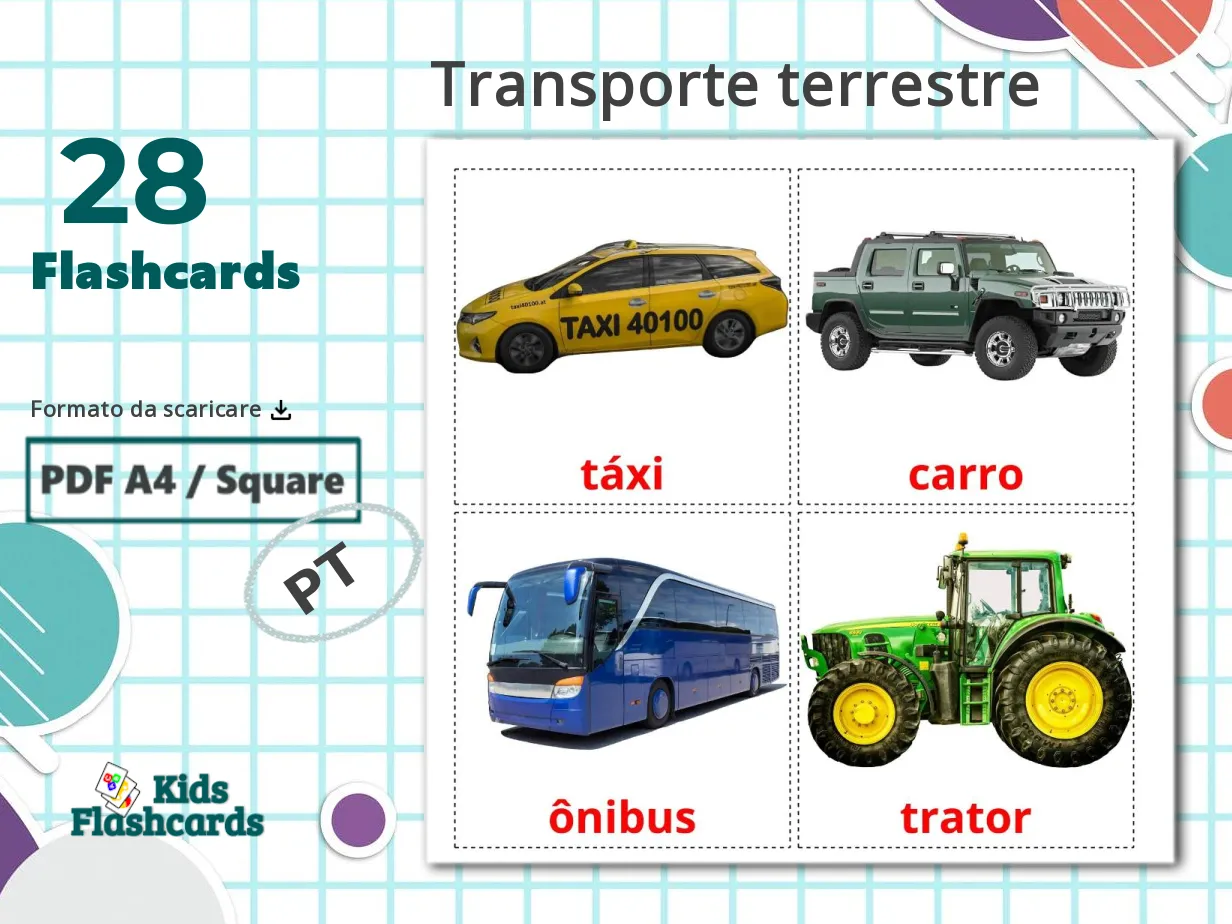 28 Flashcard GRATUITE sui Trasporto via terra in 4 Formati PDF ...