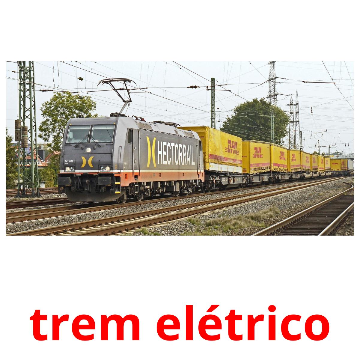 19 Printable Rail transport Flashcards in Portuguese (Free PDF)