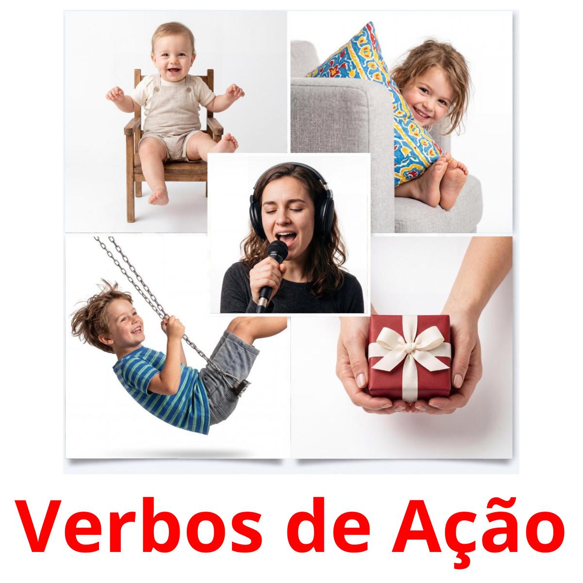 52 Cartões linguagem de Verbos de Ação GRÁTIS em 4 formatos PDF ...