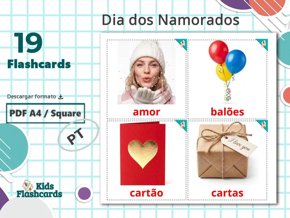 19 Tarjetas de Aprendizaje de San Valentín GRATIS en PDF | Imágenes en ...