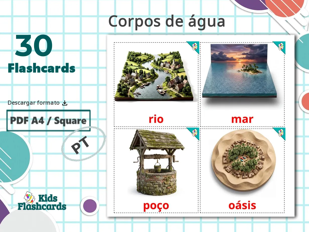 30 Tarjetas de Aprendizaje de Cuerpos de agua GRATIS en PDF | Imágenes ...