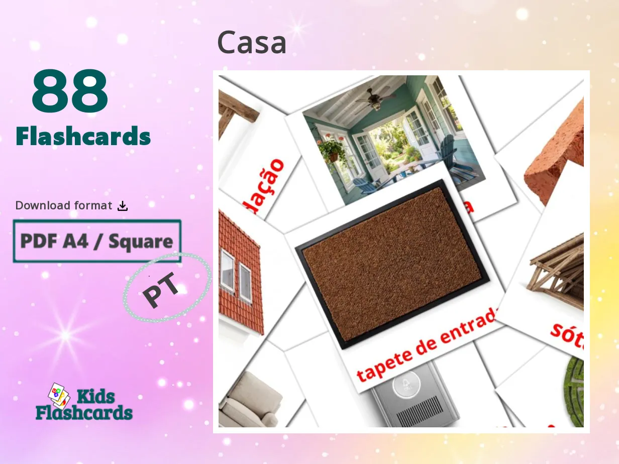 88 FREE Portuguese Home Flashcards | PDF