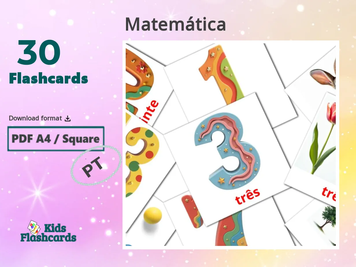 30 FREE Portuguese Math Flashcards | PDF