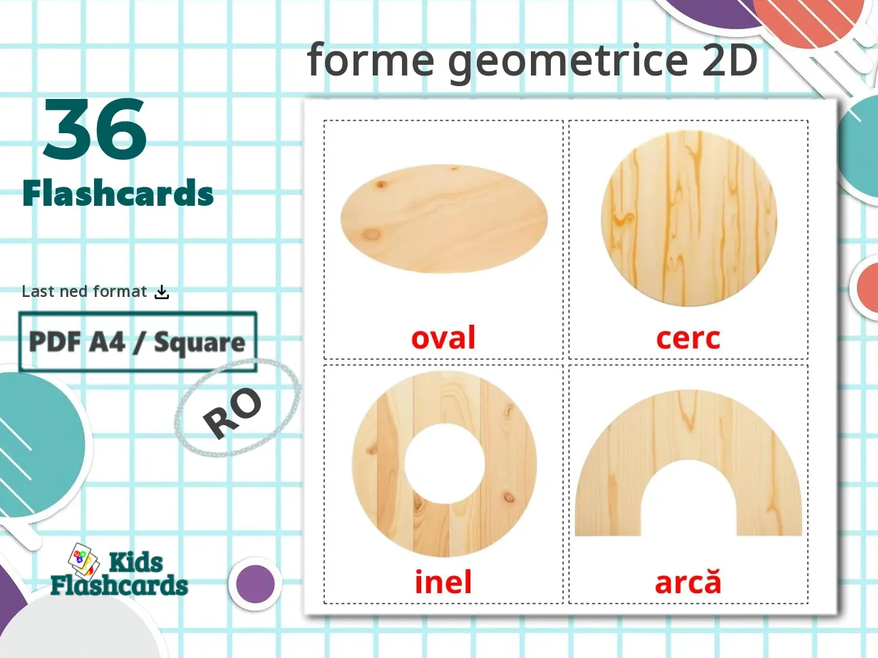 36 GRATIS 2D-former bildekort i 4 PDF-formater | bilder på Rumensk
