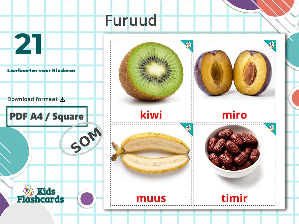 21 GRATIS Fruit Leerkaarten voor Kinderen in 4 PDF formaten ...