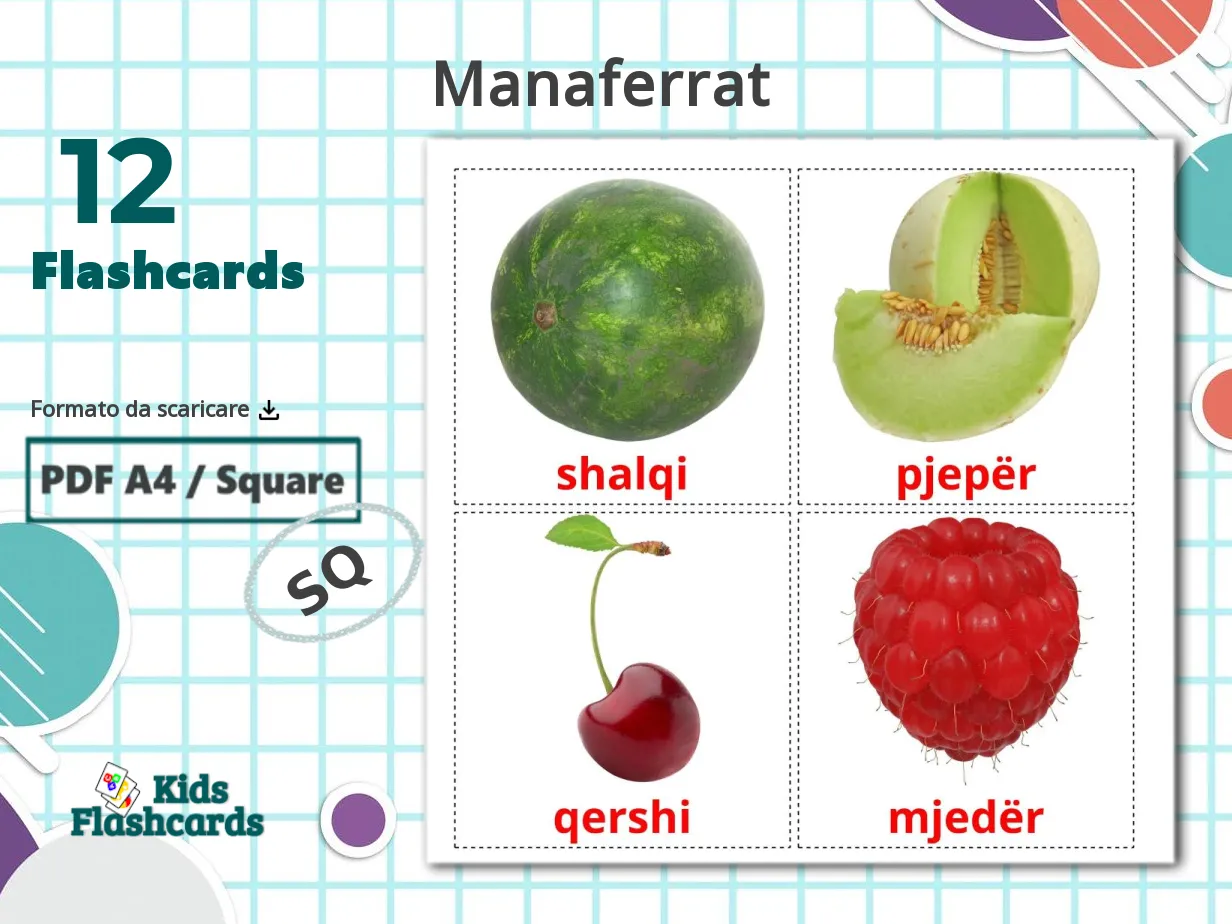 12 Flashcard GRATUITE sui Frutti di bosco in 4 Formati PDF | Immagini ...