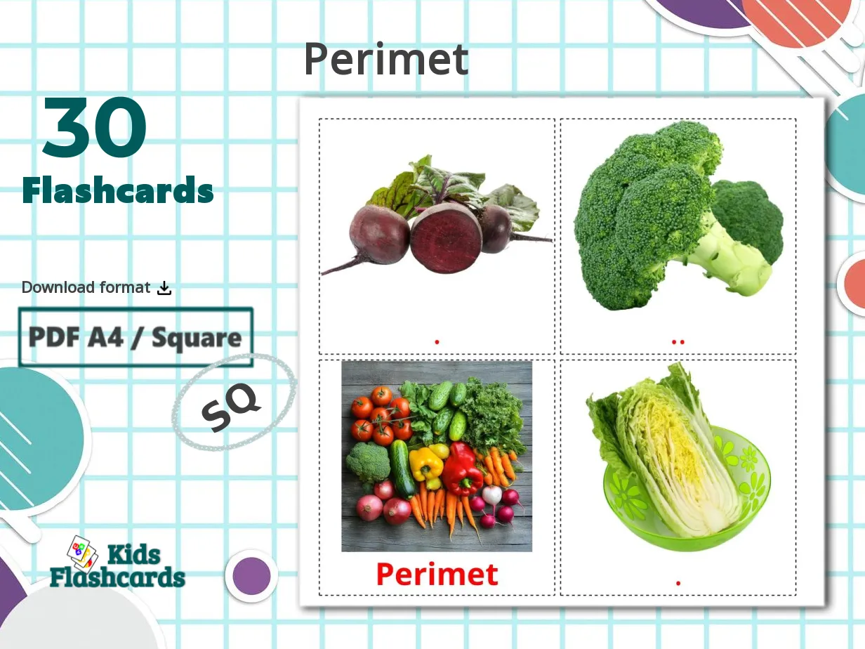 30 Printable Vegetables Flashcards in Albanian (Free PDF)
