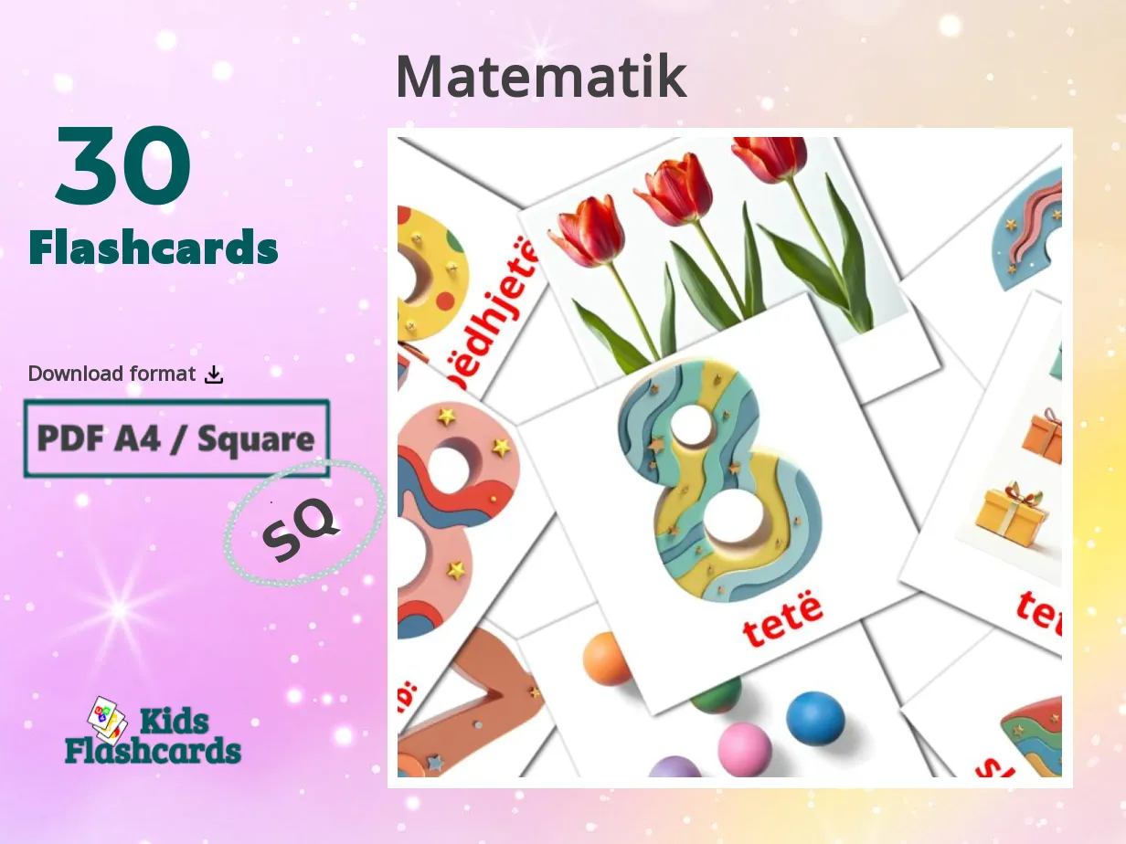 30 FREE Albanian Math Flashcards | PDF