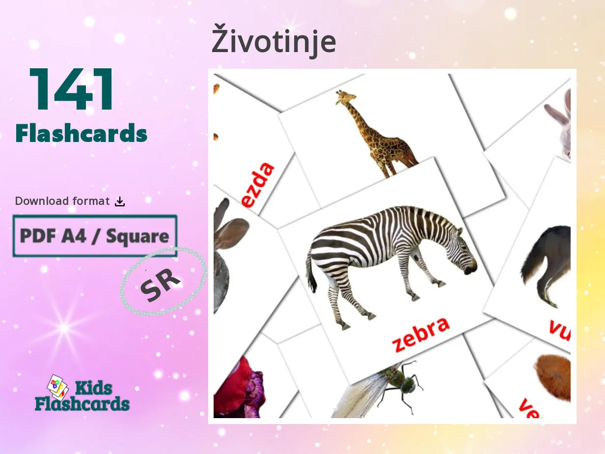 141 FREE Serbian Animals Flashcards | PDF