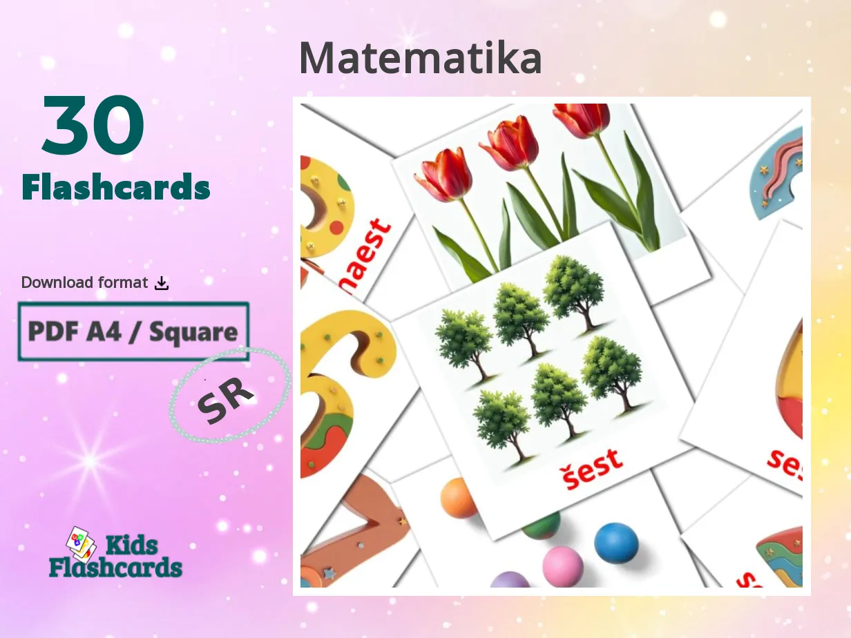 30 FREE Serbian Math Flashcards | PDF