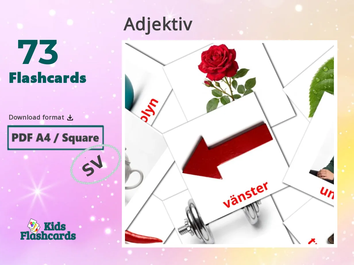 73 FREE Swedish Adjectives Flashcards | PDF