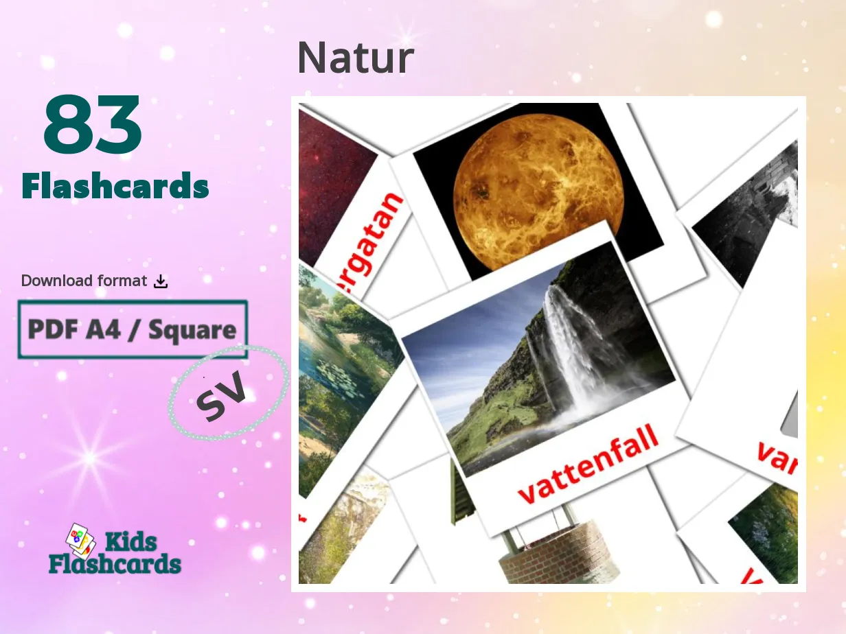 83 FREE Swedish Nature Flashcards | PDF