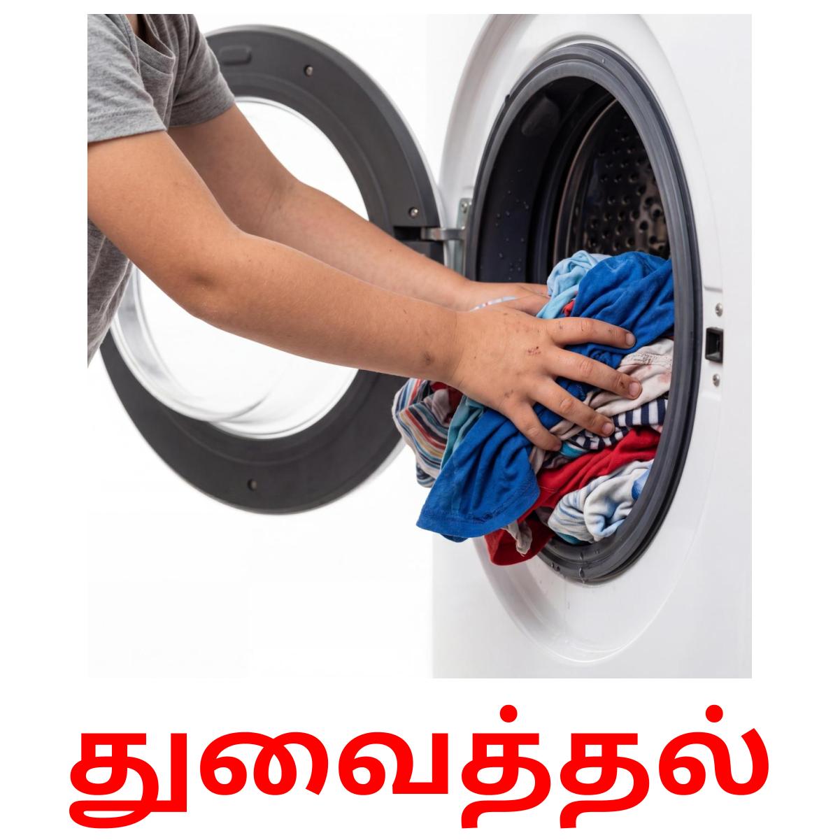 34 Printable Routine verbs Flashcards in Tamil (Free PDF)