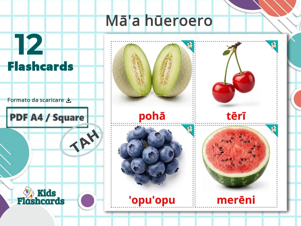 12 Flashcard GRATUITE sui Frutti di bosco in 4 Formati PDF | Immagini ...