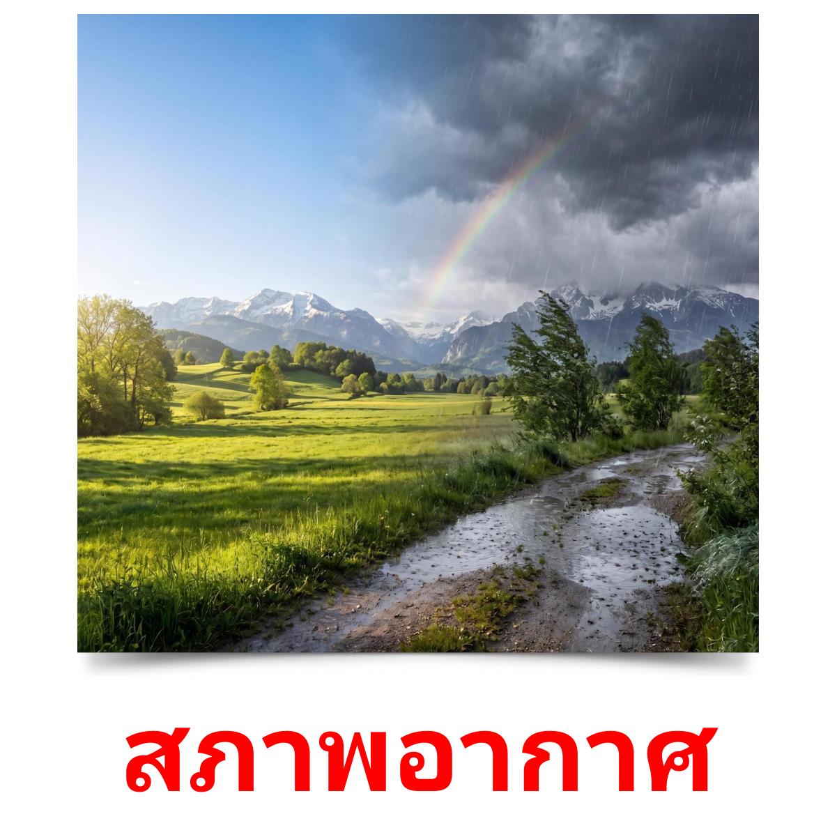 32 Printable Weather Flashcards in Thai (Free PDF)