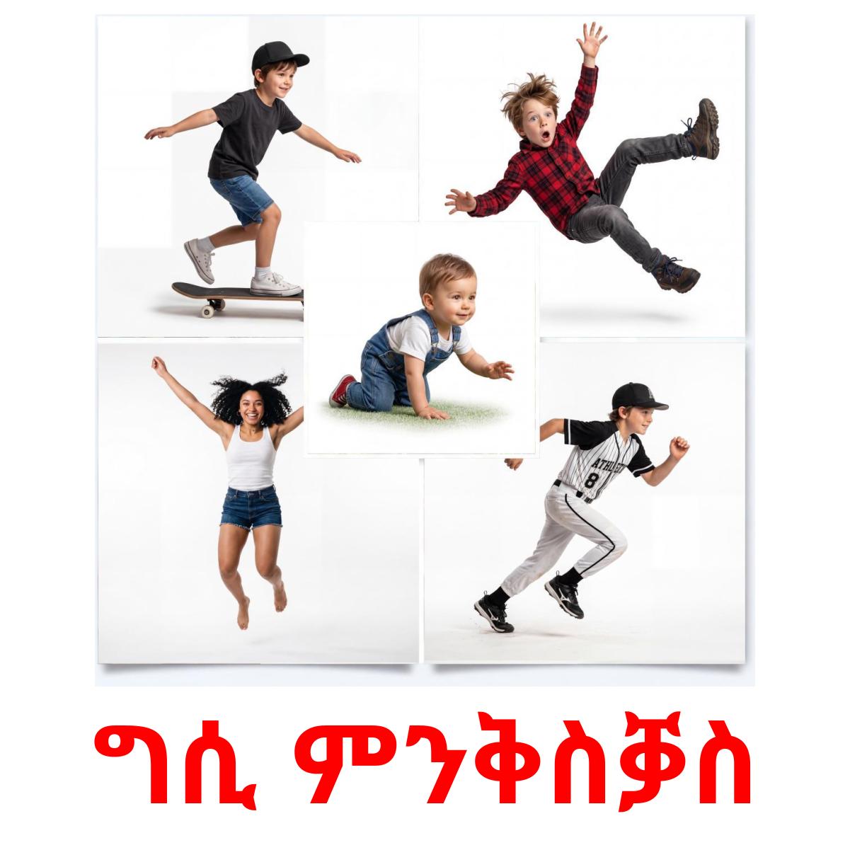 20 Printable Movement verbs Flashcards in Tigrigna(Eritrea) (Free PDF)
